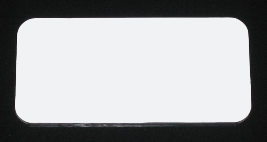 White Name Badge with Full Color Personalization of Logo & Text!