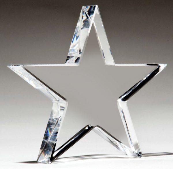 Crystal Star Paperweight K9251 with Free Engraving