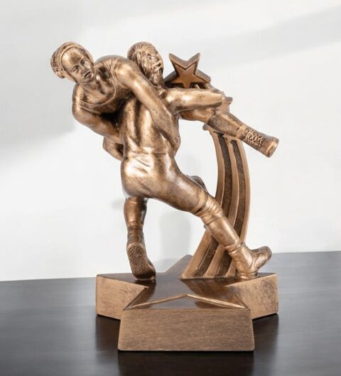 Girls Wrestling Trophy RST535 with Free Engraving